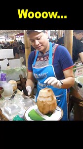 This Thai street vending taking the ENTIRE shell off the coconut is incredible to watch. | Strictly Dumpling