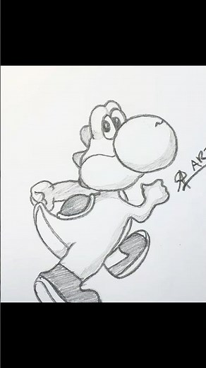 How to Draw Yoshi EASY! 🖊️ Step-by-Step Sketch for All Skill Levels! #howtodraw #yoshi #drawing