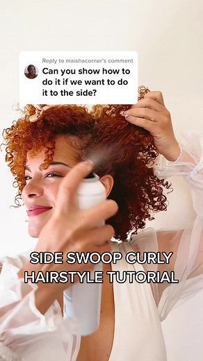 Side Swoop Curly Hair Tutorial with Wedding Side Comb