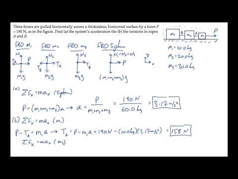 Newton's 2nd Law: System of Boxes. Level 2, Example 2