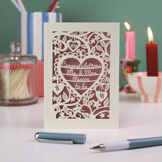 Personalised Engagement Card- Laser Cut on Your Engagement Design - Etsy UK