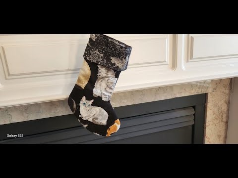Making a Christmas stocking for my son's cat