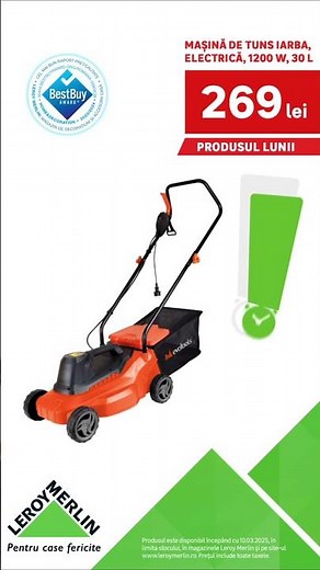 Mașină de tuns iarba la 269 lei