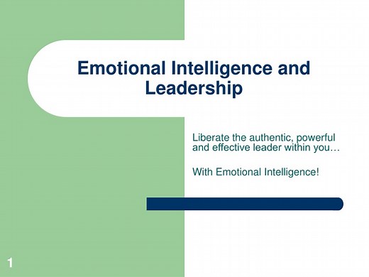 Emotional Intelligence and Leadership - SlideServe