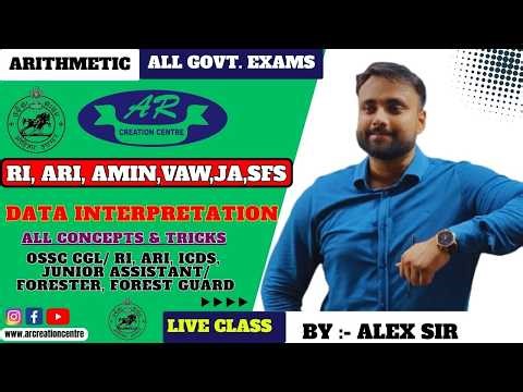 OSSC CGL SPECIAL || DATA INTEPRETATION ||LIVE CLASS || By: ALEX SIR