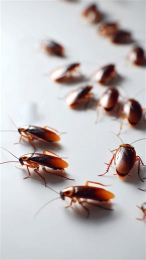 Cockroaches crawling on the Screen