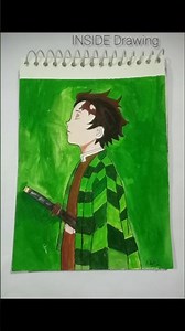 Tanjiro Drawing 💀#shorts