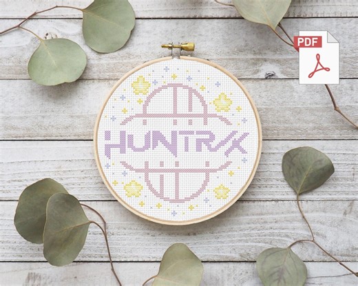 Kpop Demon Hunter Logo Cross Stitch Chart K-pop - Embroidery - Instant Download PDF - Etsy Canada