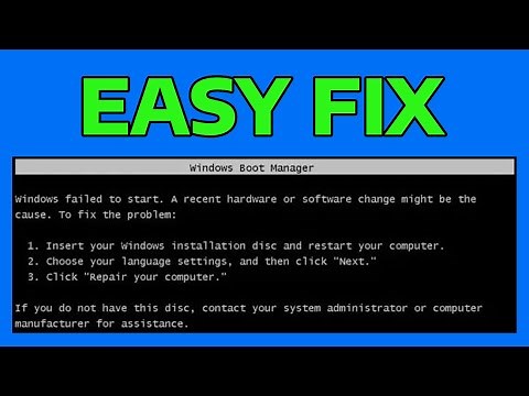 How To Fix Windows Failed To Start A Recent Hardware Or Software Change Might Be The Cause