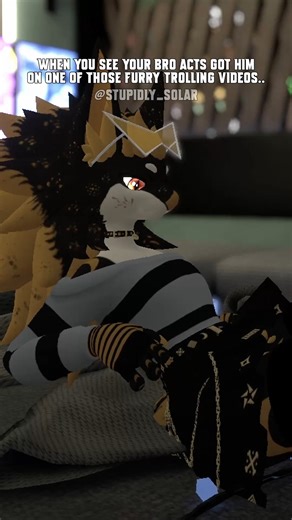 Stupidly_Solar on Instagram: "When Bro.. | VRChat #fyp #reels #explorepage #cutefurry #furryvrchat #instagramfurry #vrchatfurry #furryinstagram #furry #vrchat #VR #furryfandom #vrchatmemes #furryvrchat #vrchat #viral #viralvideo #furry #furryfandom #furrytiktok #furryedit #furrymeme #furryyoutuber #vrchatfurry #vrfullbodytracking #furryfullbodytracking #fullbodytracking #vrcmeme #facetracking #vrfacetracking"