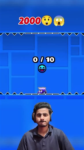 2000 jumps in geometry dash game. #gd #game #geomatrydashchallenege #geomatridash