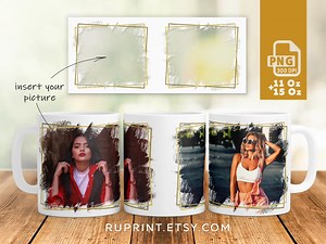 Photo Mug Sublimation Design Png, Picture Mug Wrap for Sublimation, Digital Template 11oz 15oz Mug - Etsy