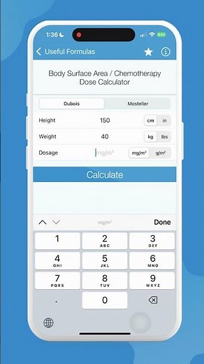 🧮 Calculate BSA & chemotherapy doses in under 15 seconds with @ONCOassist #oncology