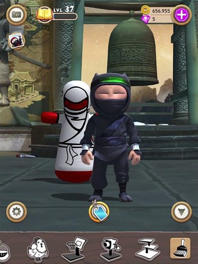 Clumsy Ninja Level 37 stuff White Shadow and Bee Swarm! #shorts