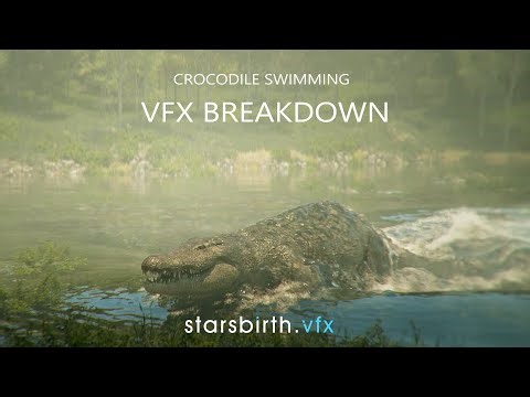 Crocodile Swimming Water Simulation VFX Breakdown | StarsBirth.VFX