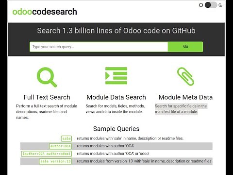 Odoo Code Search | Search 1.3 Billion Lines of Odoo Code On GitHub