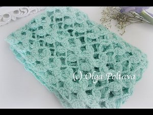 How to Crochet Lacy Leaves Spring Scarf, Advanced Beginners Crochet Pattern Video Tutorial