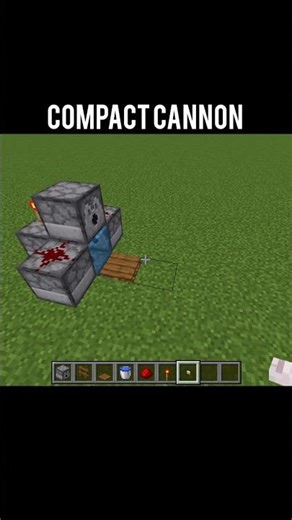 Compact cannon in Minecraft 🏗️ | Easy Tutorial #Shorts #minecraft