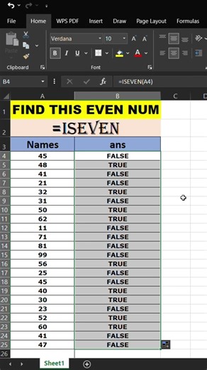 Excel ISEVEN Formula Explained | Check Even Numbers in Excel