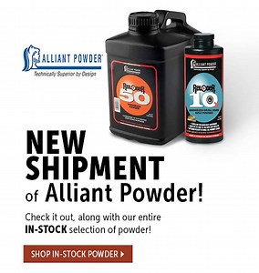 Brownells has a New Supply of ALLIANT POWDER ~ Coupon CODEs FREE S&H