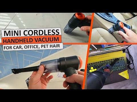 Mini Vacuum Cleaner for Car Office Home - Portable USBC Rechargeable Cordless Vacuum