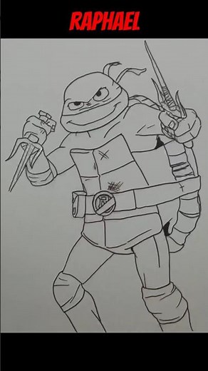 How To Draw Raphael | Tmnt Mutant Mayham #shorts #drawing #draw #tmnt