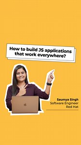 1.7K views · 16 reactions | How do you create a #JavaScript application that offers a consistent experience to users across different browsers? Watch the video as Saumya Singh (@saumya1singh), Software Engineer Red Hat, answers your doubts. #SCALER #WhereTheHungryLearn | SCALER | Facebook