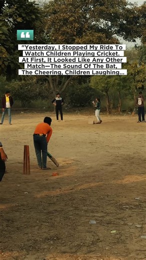 Chirag on Instagram: "I stopped for a cricket match, but I stayed for a life lesson. Yesterday, I stopped my ride to watch children playing cricket. At first, it looked like any other match—the sound of the bat, the cheering, the pure hustle. But as I watched, I realized these kids were playing a different game: most of them were visually impaired. In that moment, everything felt still. It was a powerful reminder that life becomes calm and easy the moment we stop focusing on what we lack and sta
