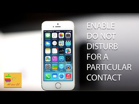 How to enable do not disturb for one contact only in iPhone
