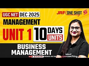 UGC NET Management Unit 1 | Business Management UGC NET | UGC NET Management Paper 2 By Monika Mam