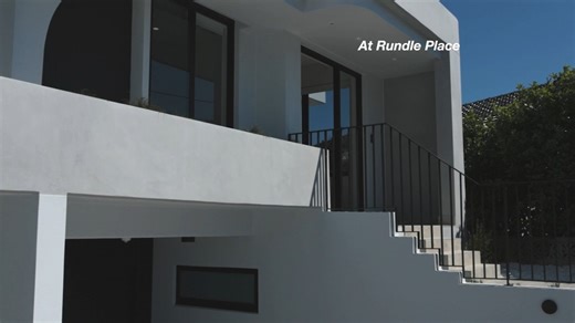 Check out this gorgeous project by @addisonhouse_ah and @betabuilt_ Modern style meets smart design, featuring the stunning Travertine 3D Bianco Cross-cut and New Valley. | SHOW TILE