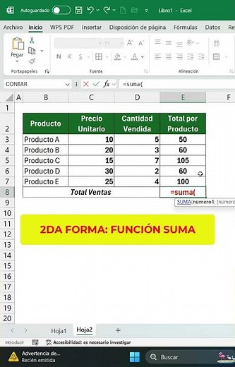 3 Métodos Eficientes para Sumar en Excel. #Excel #SumarEnExcel #FunciónSUMA