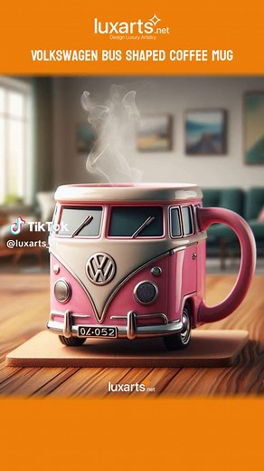 Volkswagen Bus Shaped Coffee Mug for Retro Enthusiasts