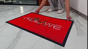 CASDON Custom Commercial Grade Doormat Floor Entryway Area Rug Welcome Carpet for Home Indoor Outdoor Runner Washable Ruggable Non Slip