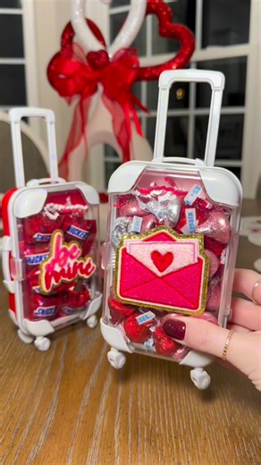 Kortney and Karlee on Instagram: "Like and comment C395 without emojis, punctuation, or other text) for a link sent to your DM! link is also in our bio! How cute are these mini suitcases?!❤️ They make the cutest gift idea!💌 #valentines #valentinesday #amazonhome #amazoninfluencerprogram #kortneyandkarlee"