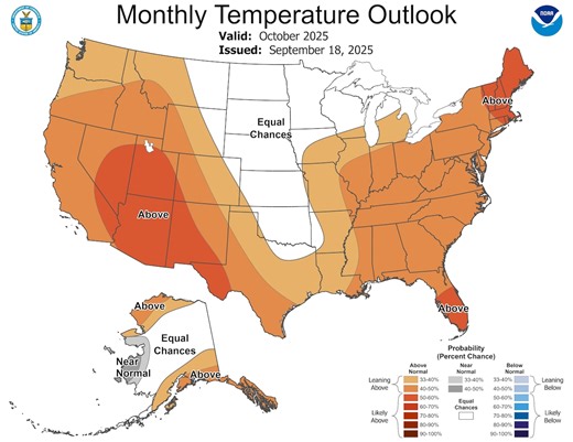 October forecast from National Weather Service points out this trend for New York’s fall weather