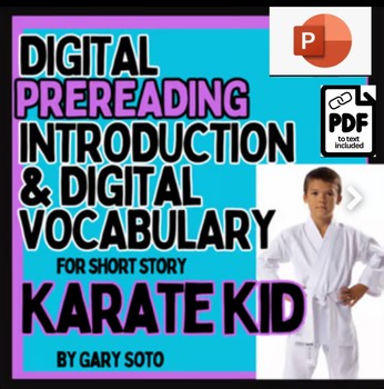 Karate Kid by Gary Soto Pre-Reading Lesson | Vocabulary, Background Knowledge