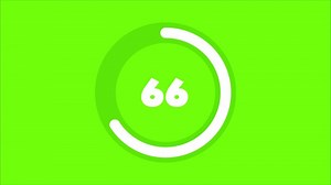 Download Zero to Seventy Percent Complete Circular Progress Bar Animation on Green Screen for free