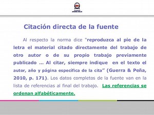 Ejemplos De Citas Textuales Conforme Normas Apa Sexta Edicion