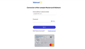 Connexion à mon compte carte Récompenses Mastercard Walmart