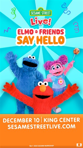 One week until Elmo and his best friends come to the King Center! Get your tickets now and join us for an evening of furry fun. 🎟️🐶⭐ | King Center for the Performing Arts