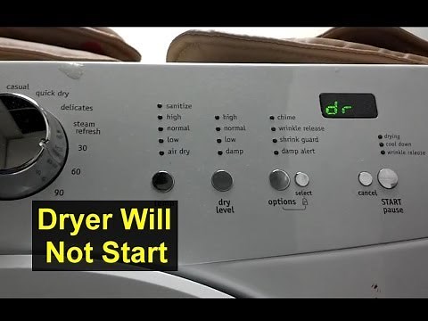 Dryer will not start, dr displayed, E66 error, Frigidaire Affinity - Home Repair Series