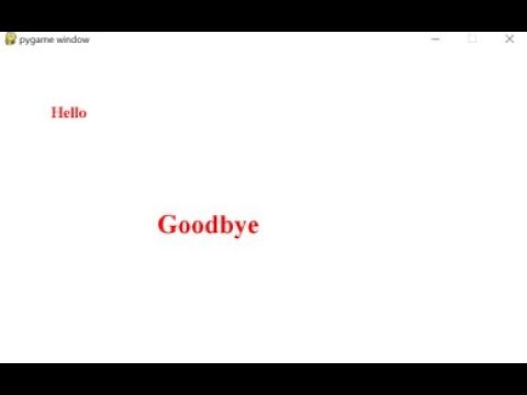 Pygame Basics: Printing Text