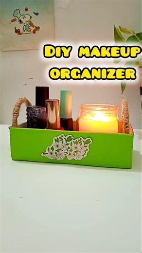 diy makeup organizer with waste#diycrafts