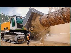 Amazing Tree Shredding Process Revealed – See How Wood Chips Are Made in Minutes in the Forest