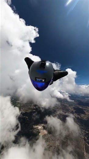 Wingsuiting Through Giant Clouds POV 🎬 Daniel Whaibe #Shorts #Whale