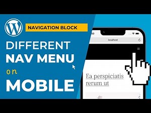 Use a different MENU on MOBILE with the Navigation block in WORDPRESS block editor