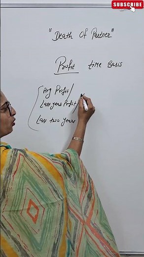 Death of Partner calculation of profit upto date of death on time basis 👆✍️#short #deathofpartner