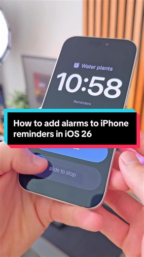 How to Add Alarms to iPhone Reminders in iOS 26