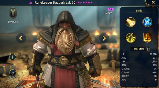 Runekeeper Dazdurk - HellHades - Raid Shadow Legends